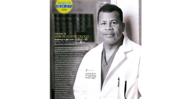 Dr. Donald A McCain | Faces Of Bergen 2016